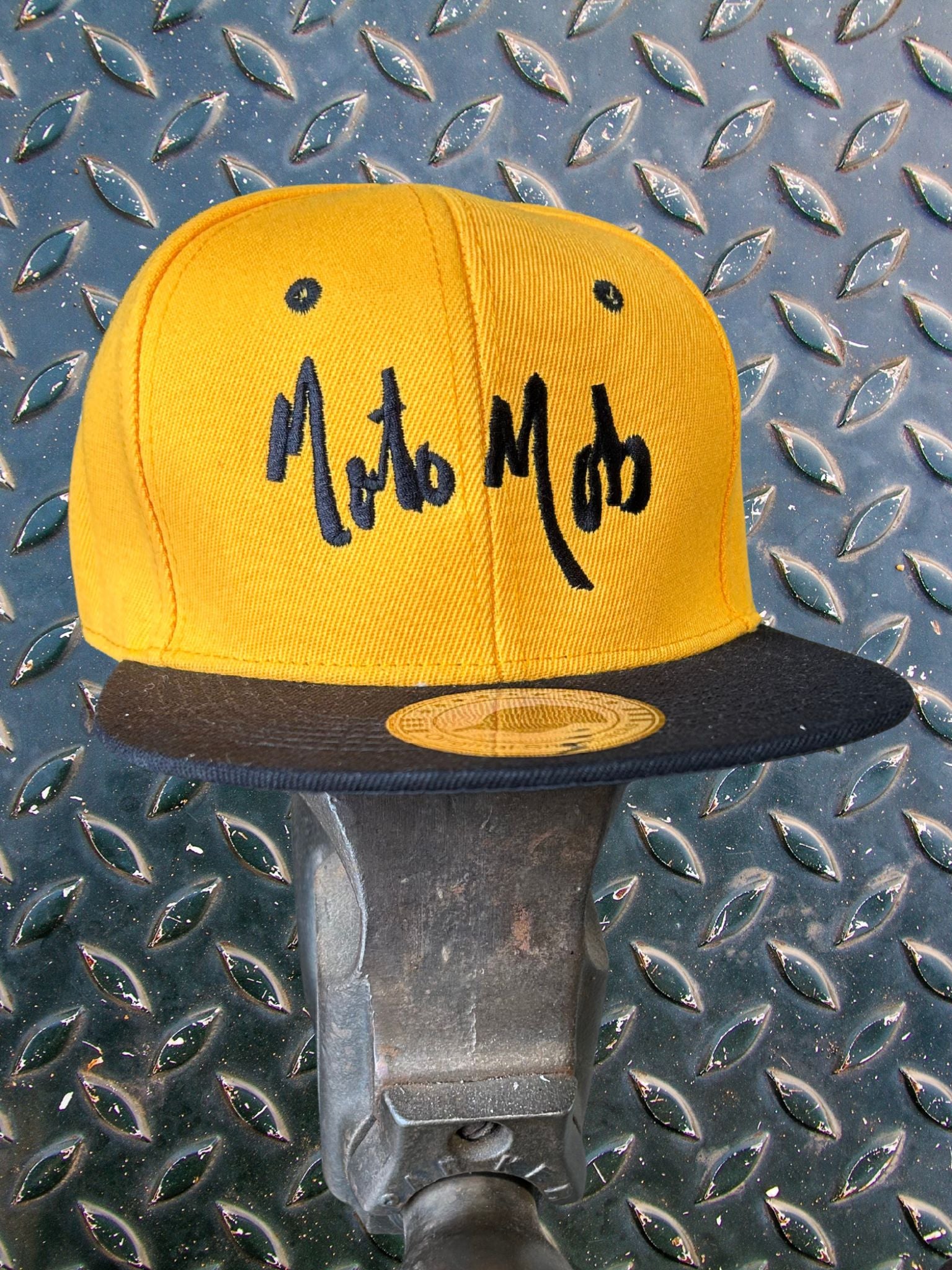 6 Inch Panel Snap Back Cap - Yellow – Detroit Moto Mob