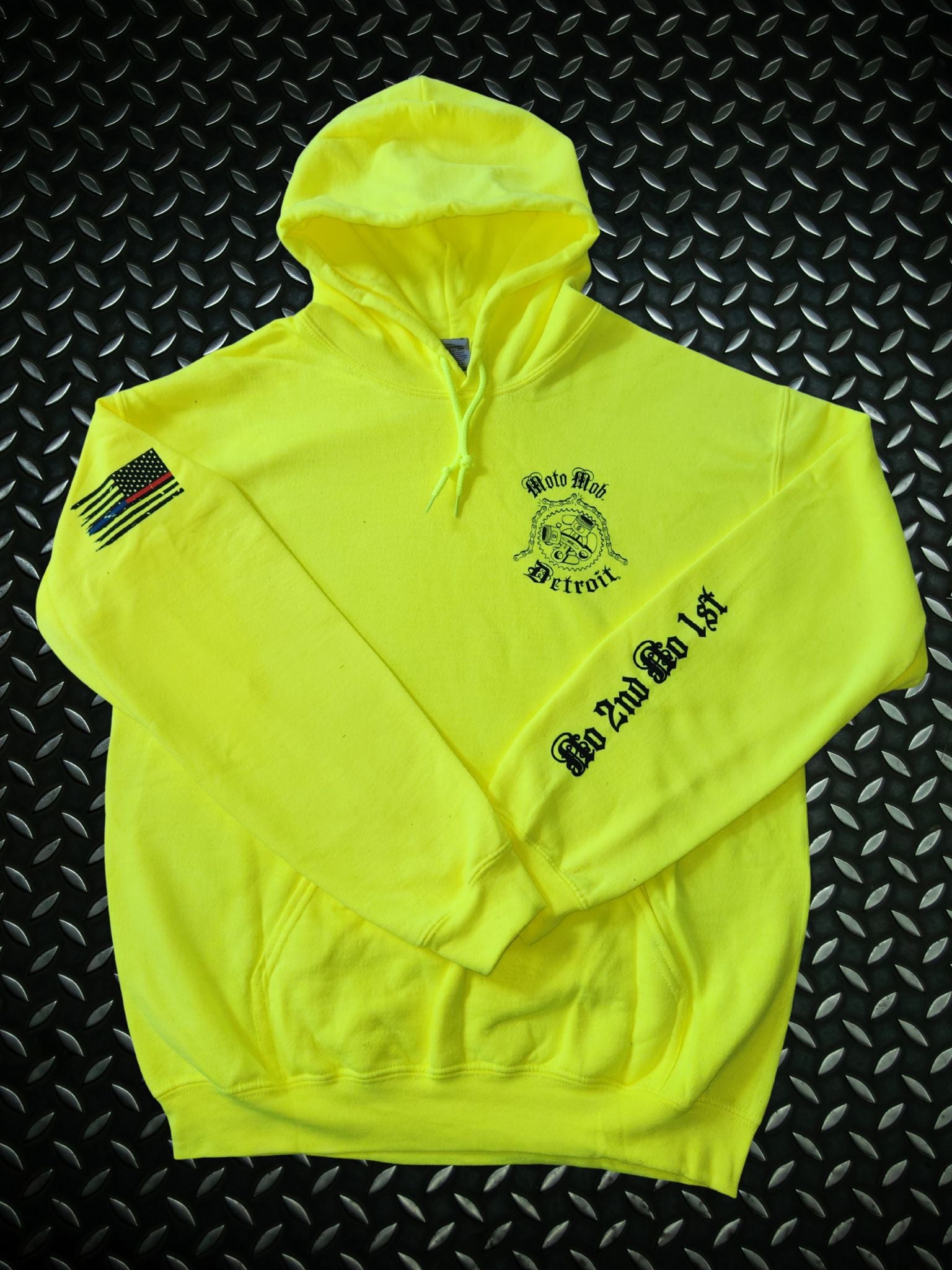 Detroit Moto Mob Yellow Hoodie